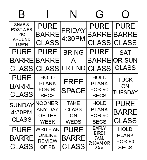NAME: Bingo Card