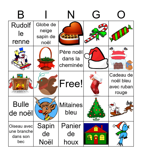 Noel Bingo Card
