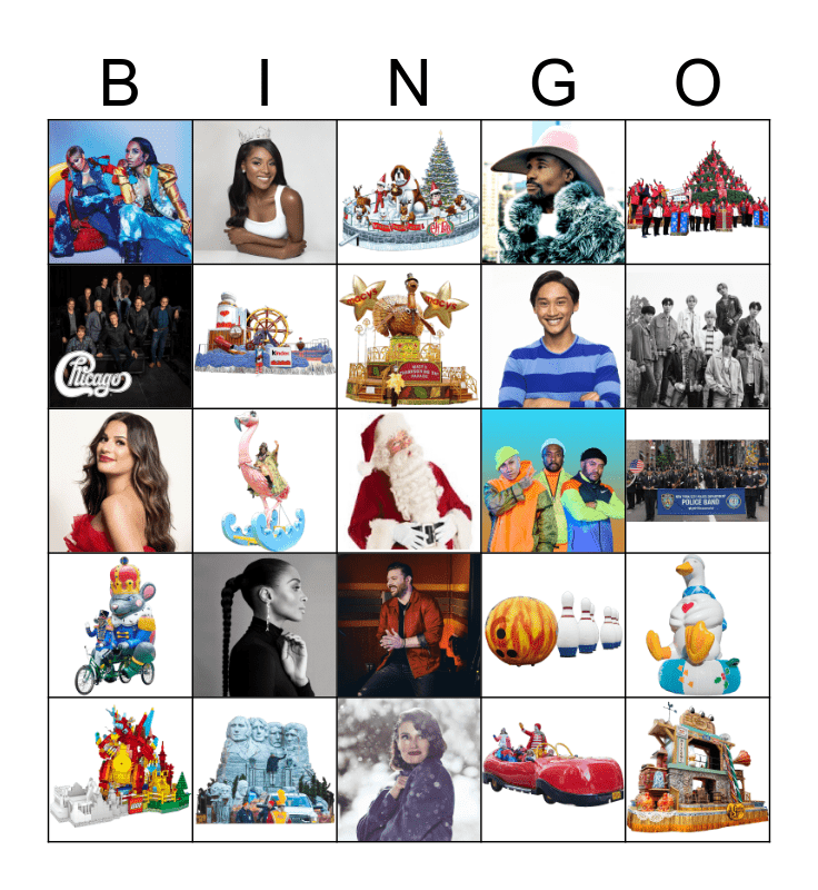 Macy's Thanksgiving Day Parade 2019 Bingo Card