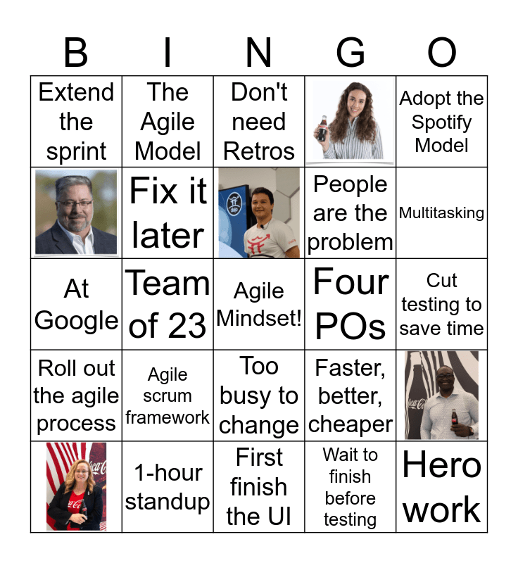Dark Agile Bingo Card
