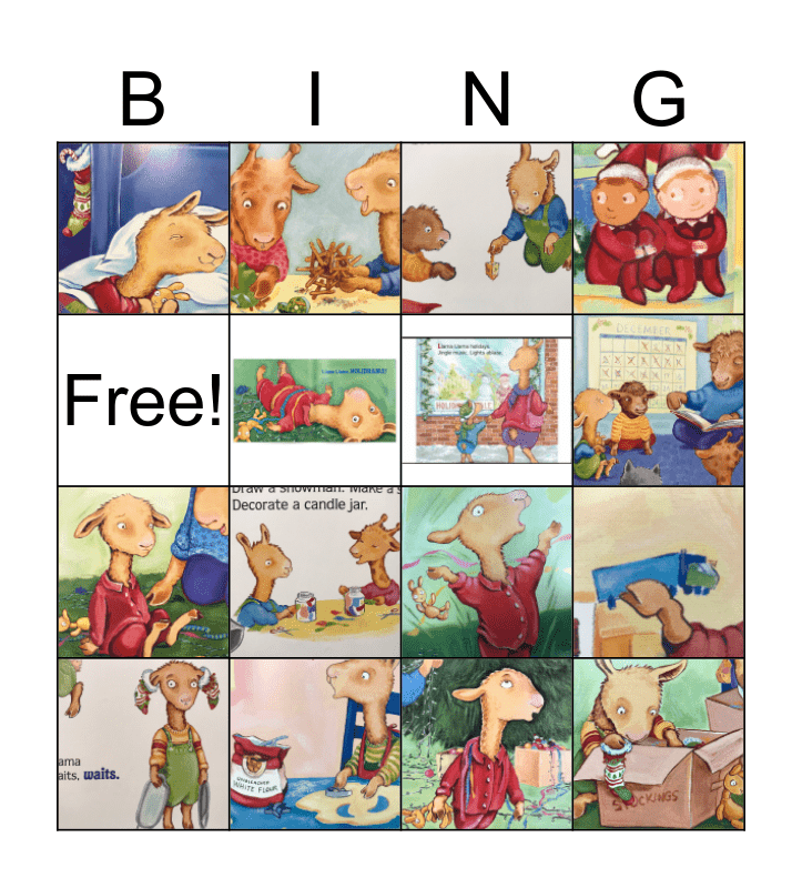 Llama Llama Holiday Drama Bingo Card