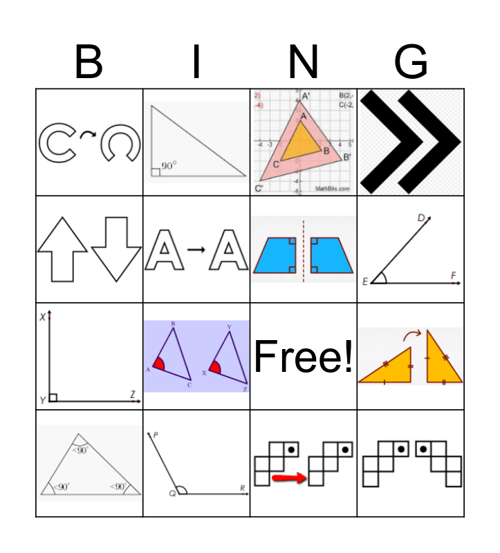 TRANSFORMATIONS Bingo Card