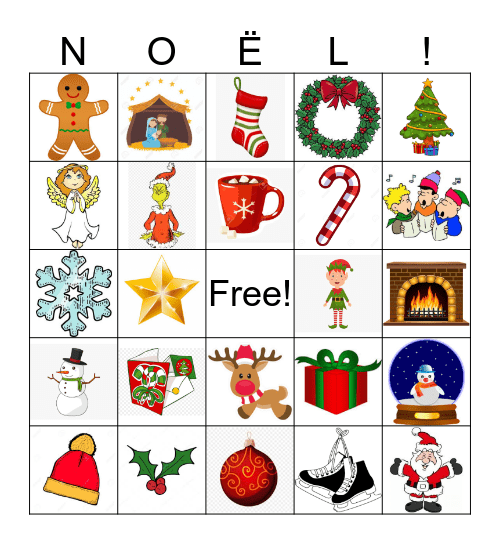 Joyeux Noël! Bingo Card