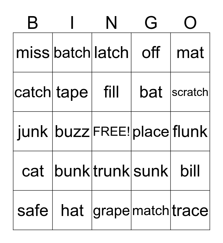 FUNDATIONS BINGO Card