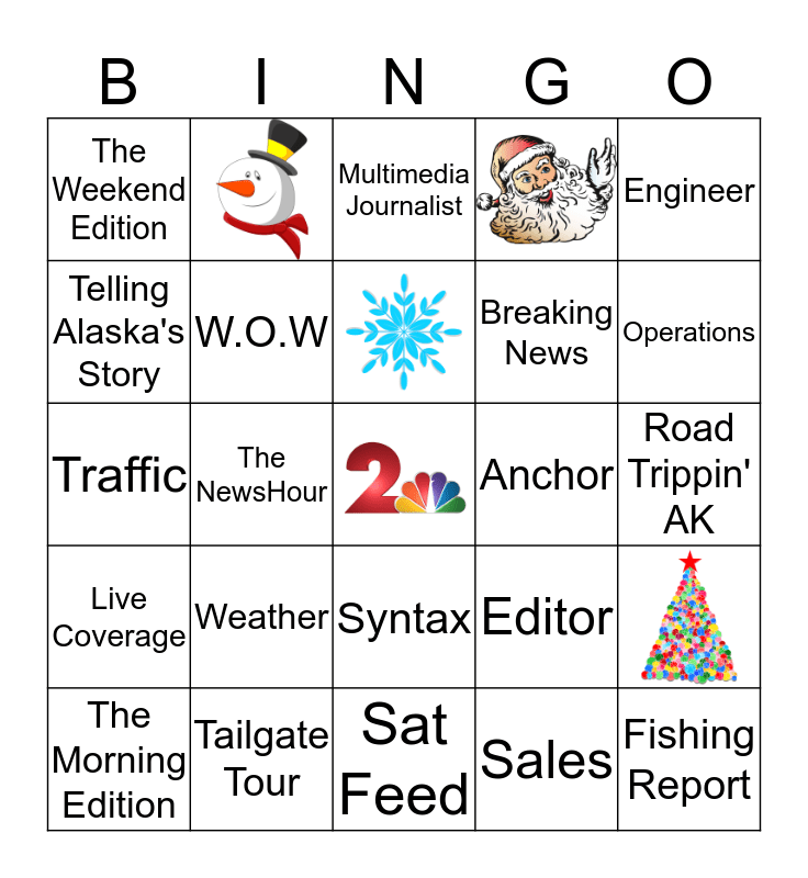 Channel 2 Bingo Card