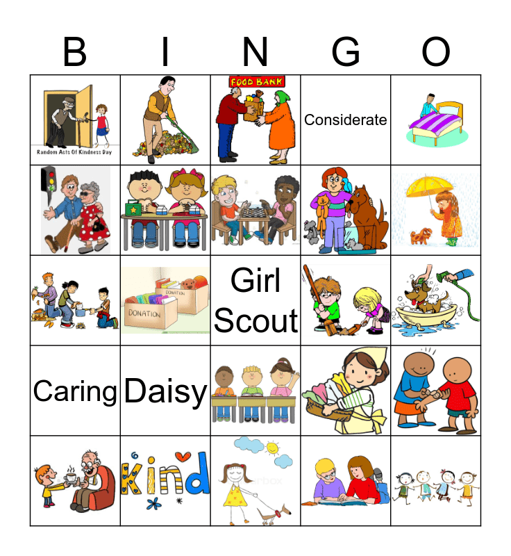 Considerate and Caring Bingo Card