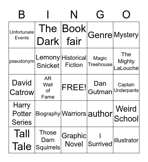 4th Grade Bingo Card