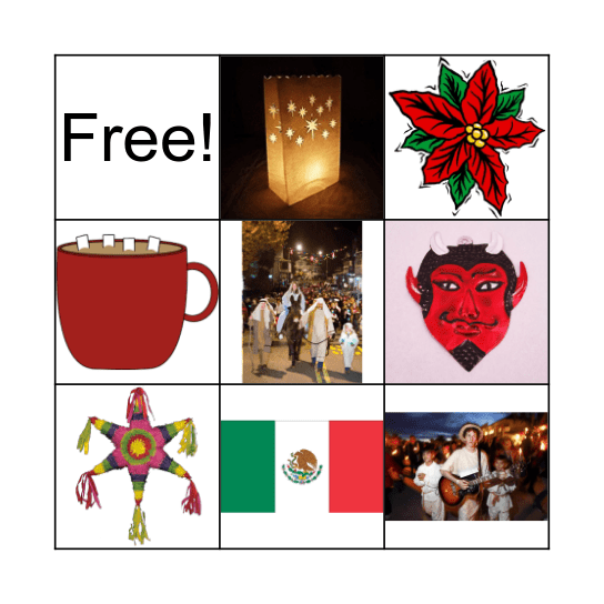 Las Posadas Bingo Card