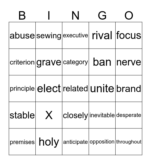 My Bingo Card