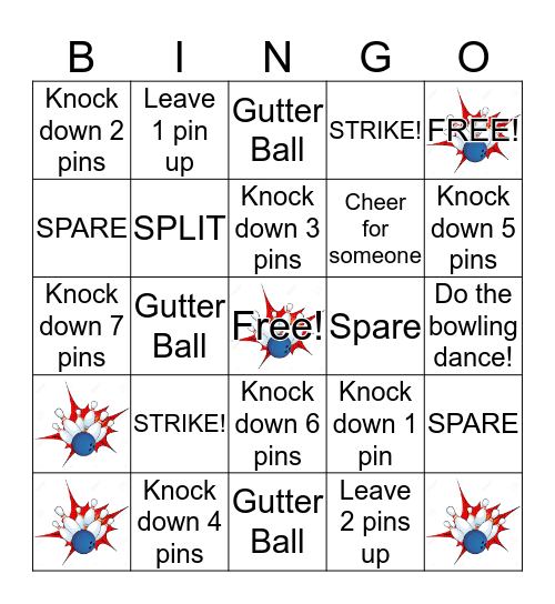 BOWLING BINGO Card