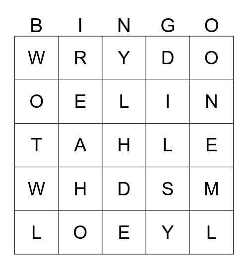AFL Holiday Party 2019 Bingo Card