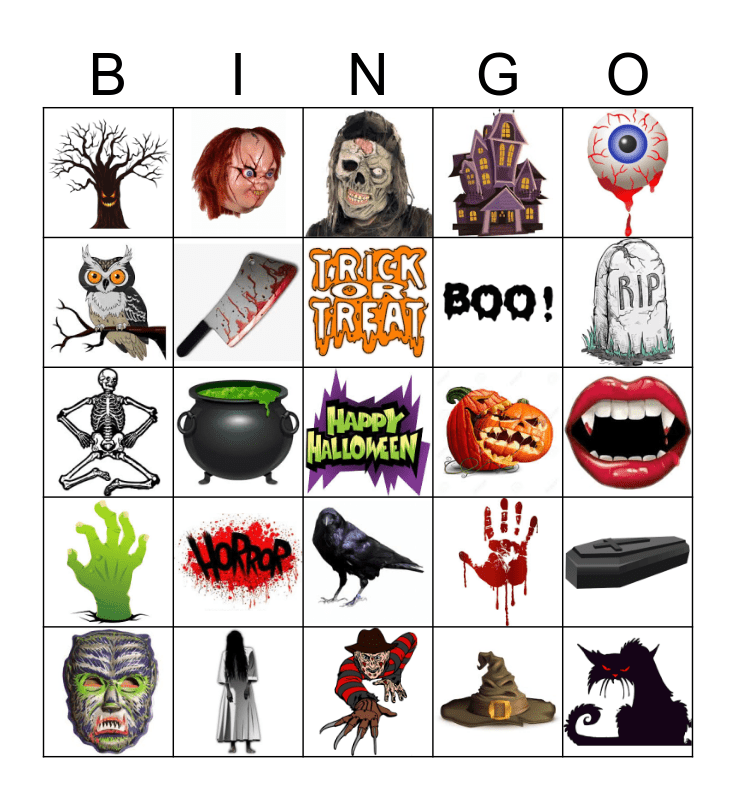 HAUNTED HALLOWEEN Bingo Card