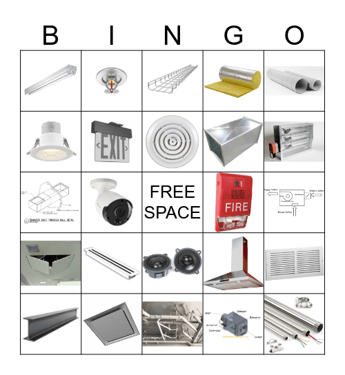 HVAC CEILING Bingo Card