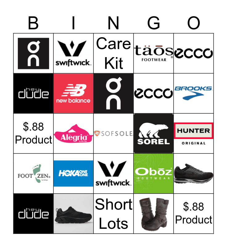 Kicking Out Shoes Bingo Card