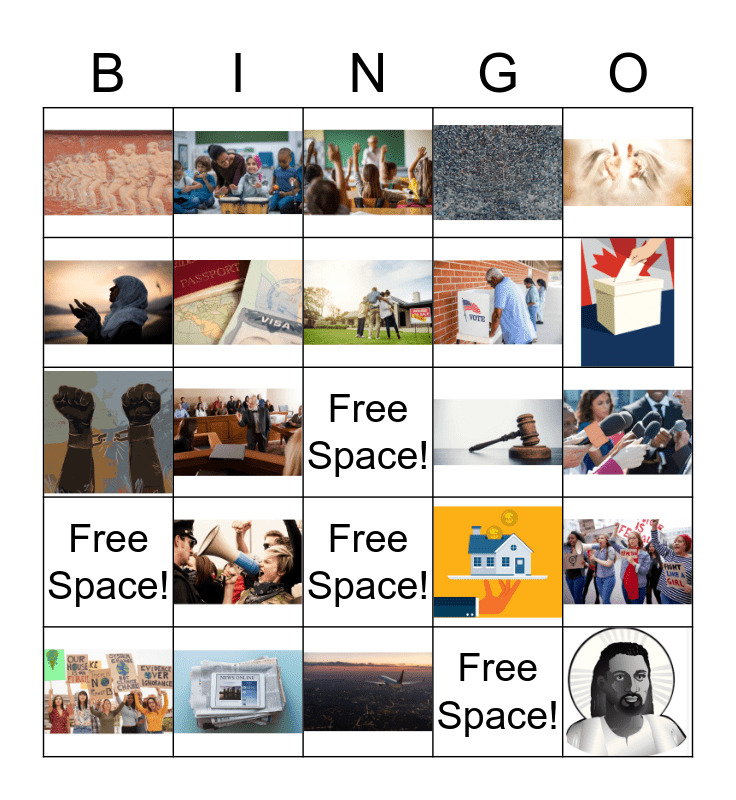 Human Rights Bingo Card