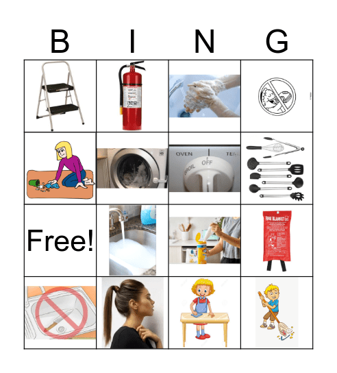 Kitchen Safety Bingo Card