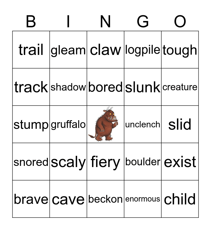 The Gruffalo's Child Bingo Card