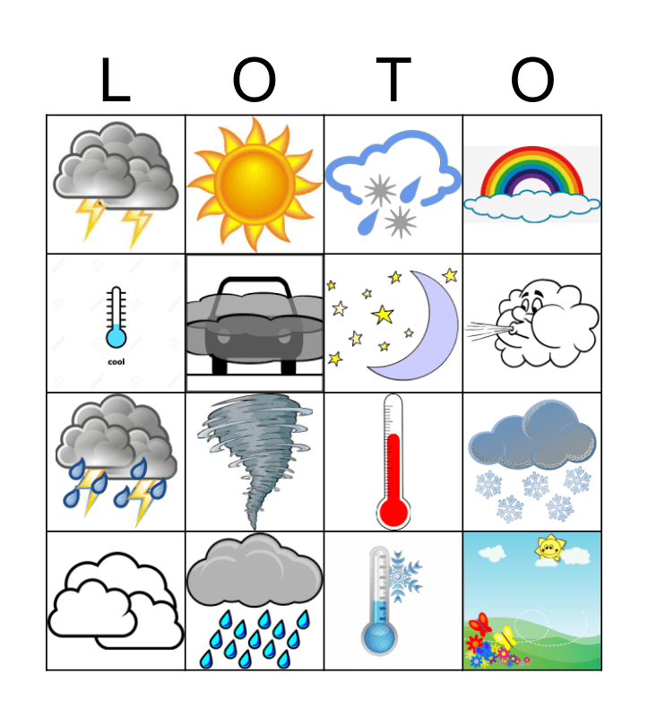 LA METEO Bingo Card