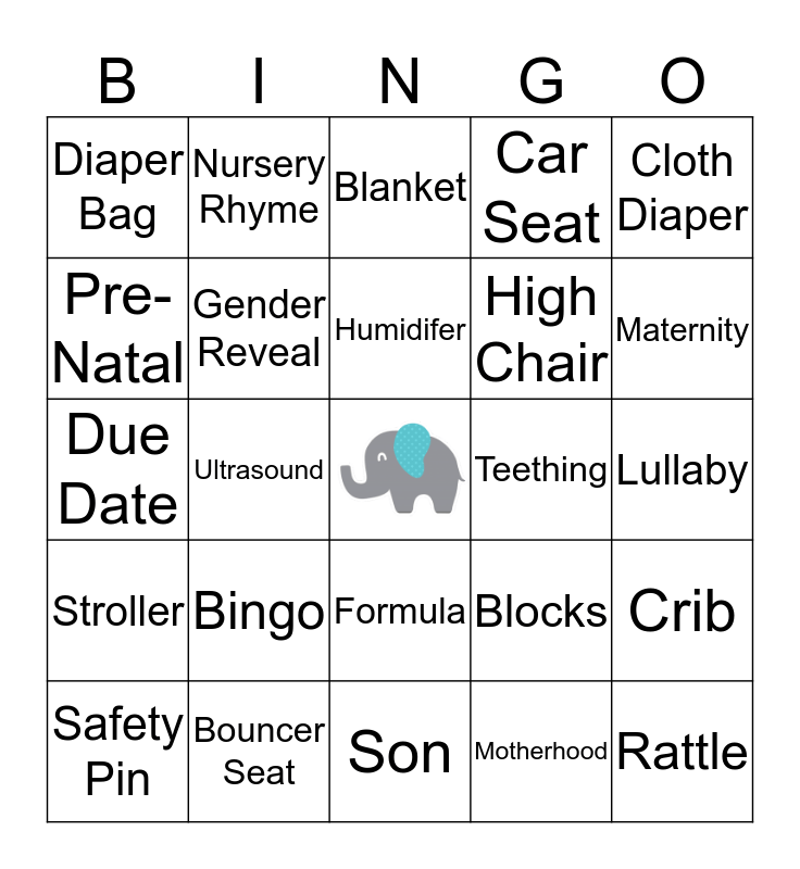 BABY JOHNSON BINGO Card