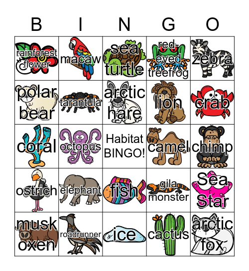 Habitat Bingo Card