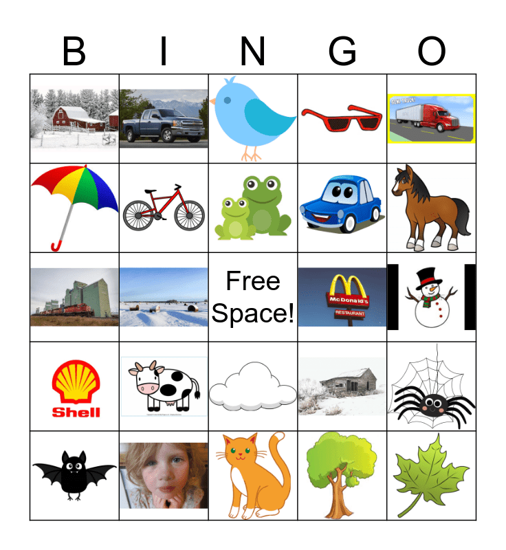 Outdoors Bingo Card