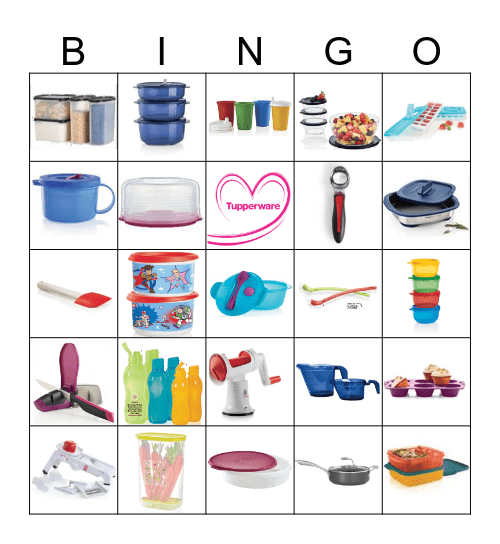 TUPPERWARE Bingo Card