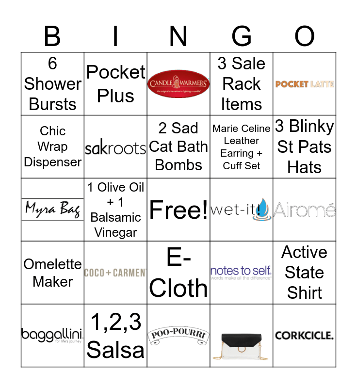 2, 5 in a Rows Bingo Card