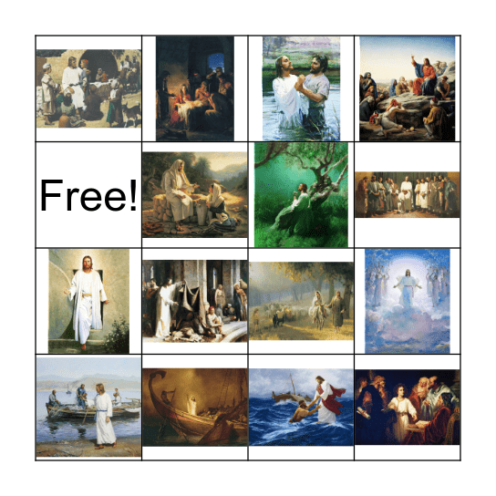 The Life of Jesus Christ Bingo Card