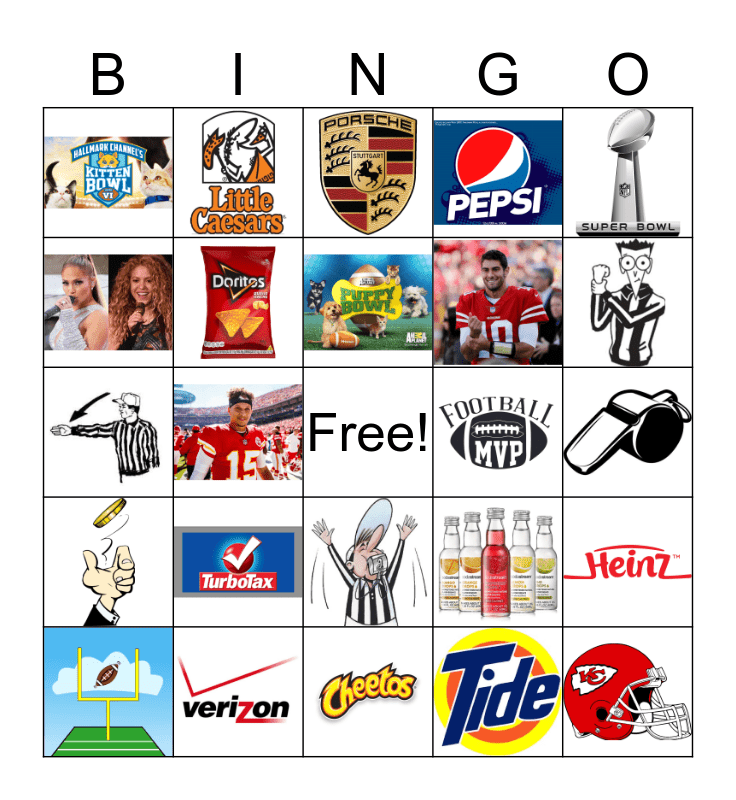 SUPERBOWL LVI Bingo Card