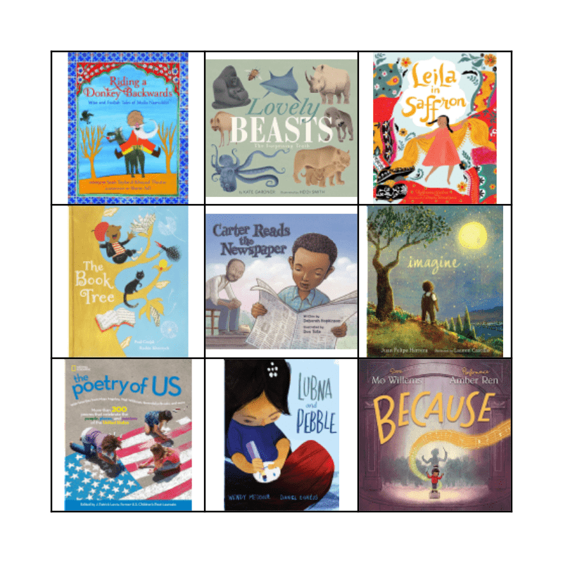 Read Across America Bingo Card