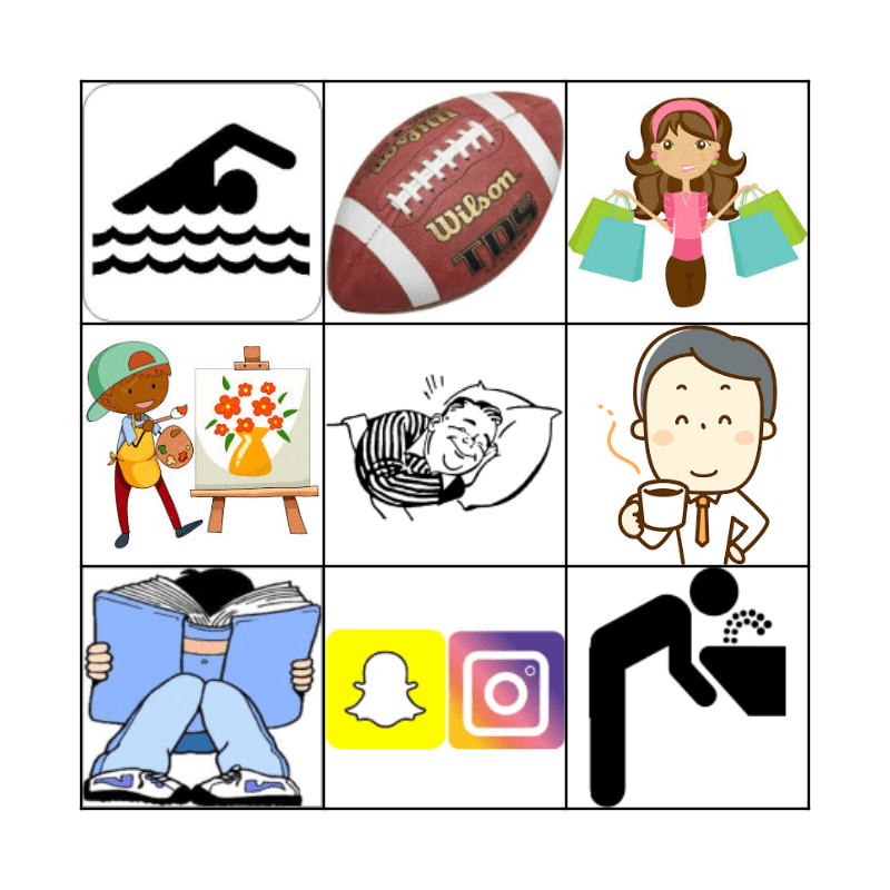 Unidad 5: Gustos y Actividades Bingo Card