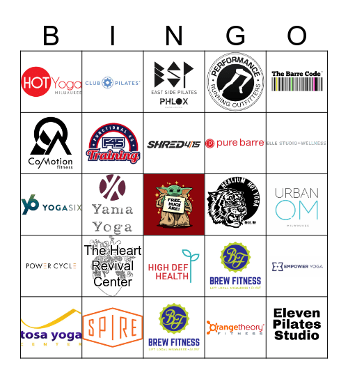 February Sweat Challenge Bingo Card