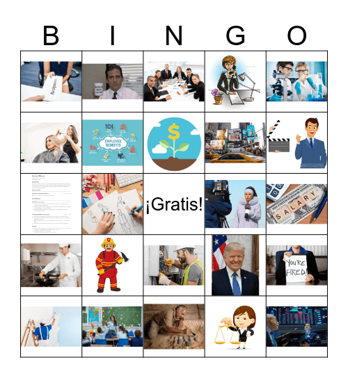 El Mundo del Trabajo Bingo Card