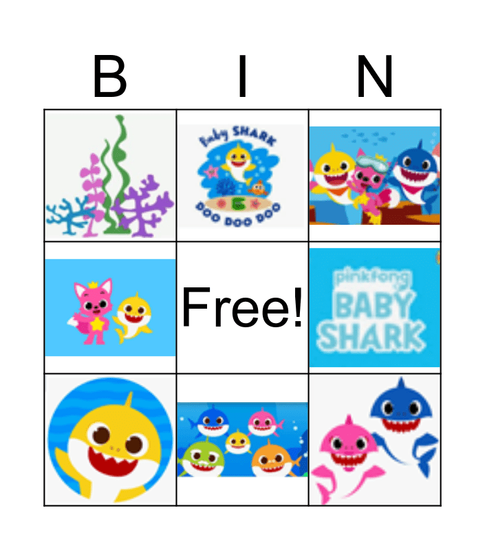 AALIYAH'S BABY SHARK BINGO Card