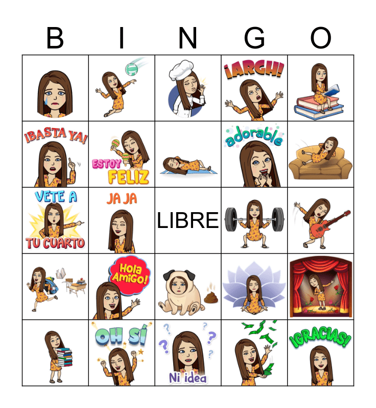 Sra Craft Bitmoji Bingo Card