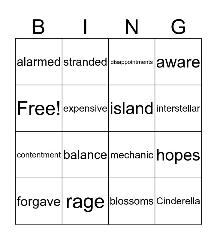 Folktales, Fairytales, and Fables Bingo Card