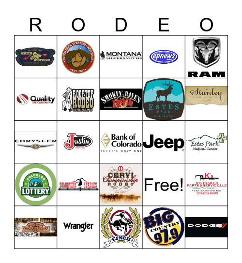 Rooftop Rodeo BINGO Card