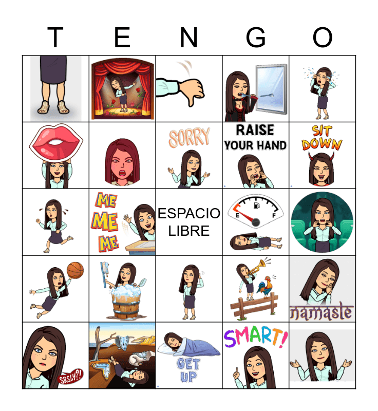 Bitmoji Bingo Unit 5 & 6 Bingo Card