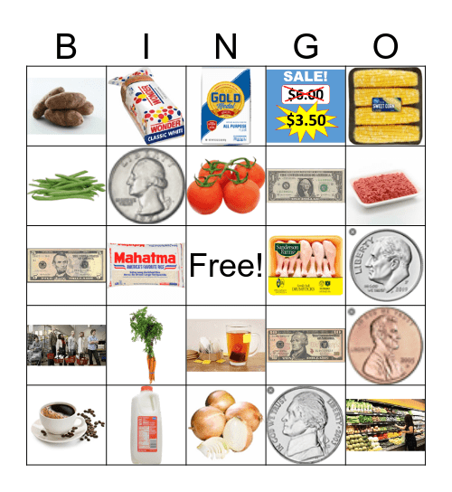 GROCERY BINGO Card