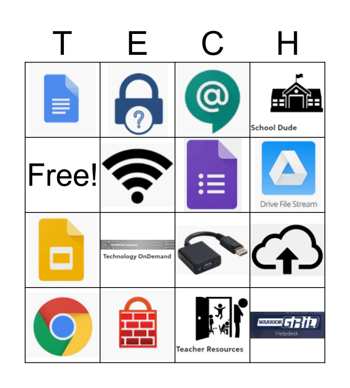 Tech Bingo Card