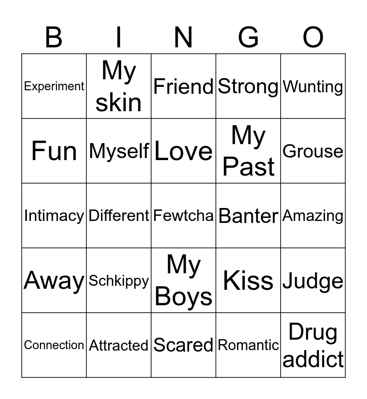 MAFS Bingo Card