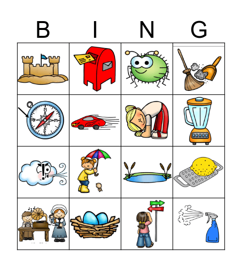 -st -nd Blends Bingo Card