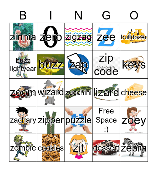 /z/ Bingo Bingo Card