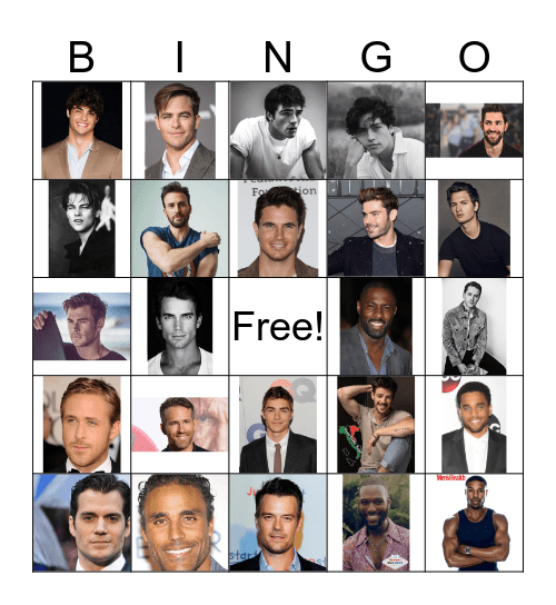 HOT GUY BINGO Card