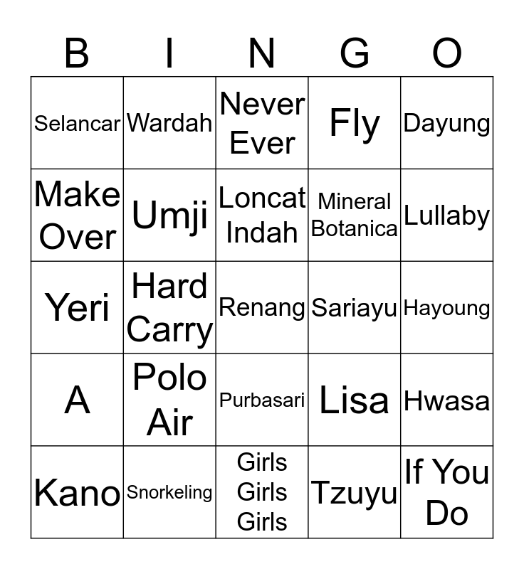 BuiBui Bingo Card