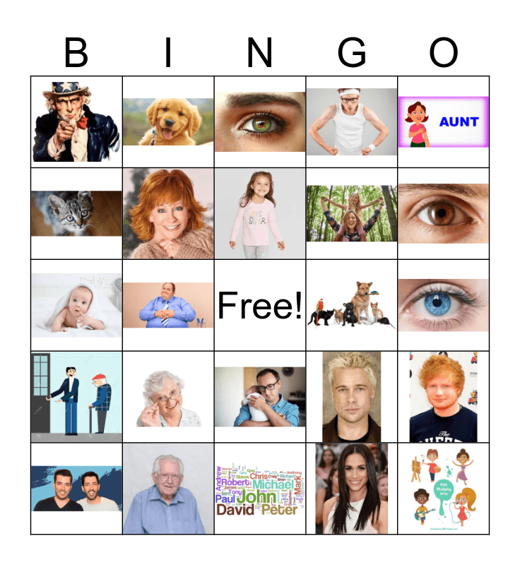 Mi Familia Bingo Card
