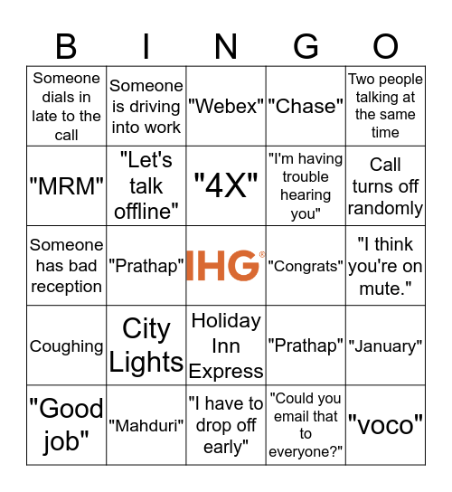 Omni-Channel Ops Bingo Card