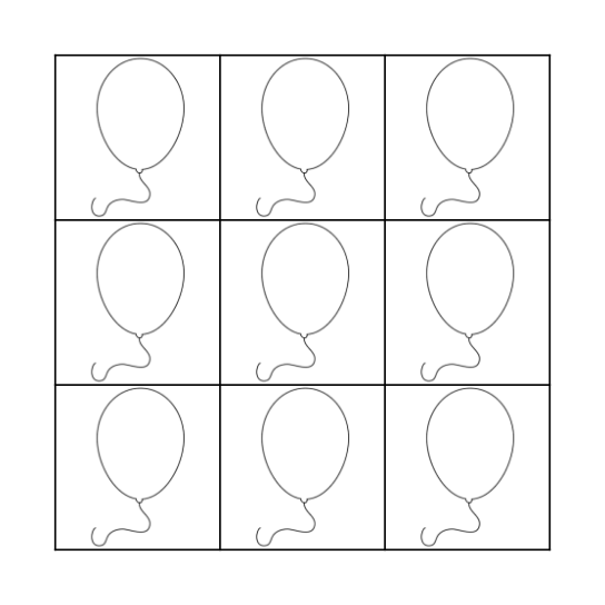 Hebrew Colors Bingo Card