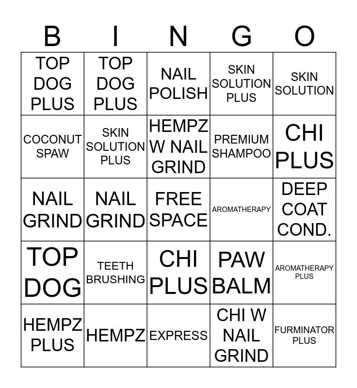 ADD ON!!!! Bingo Card