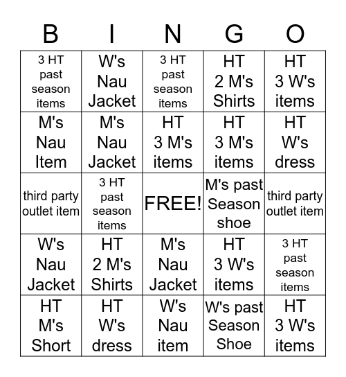 June Bingo Card